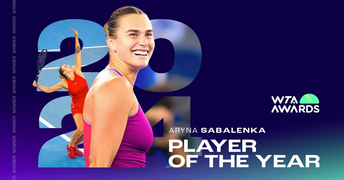 Aryna Sabalenka votada Jugadora del Año en el inicio de la Semana de los Premios WTA