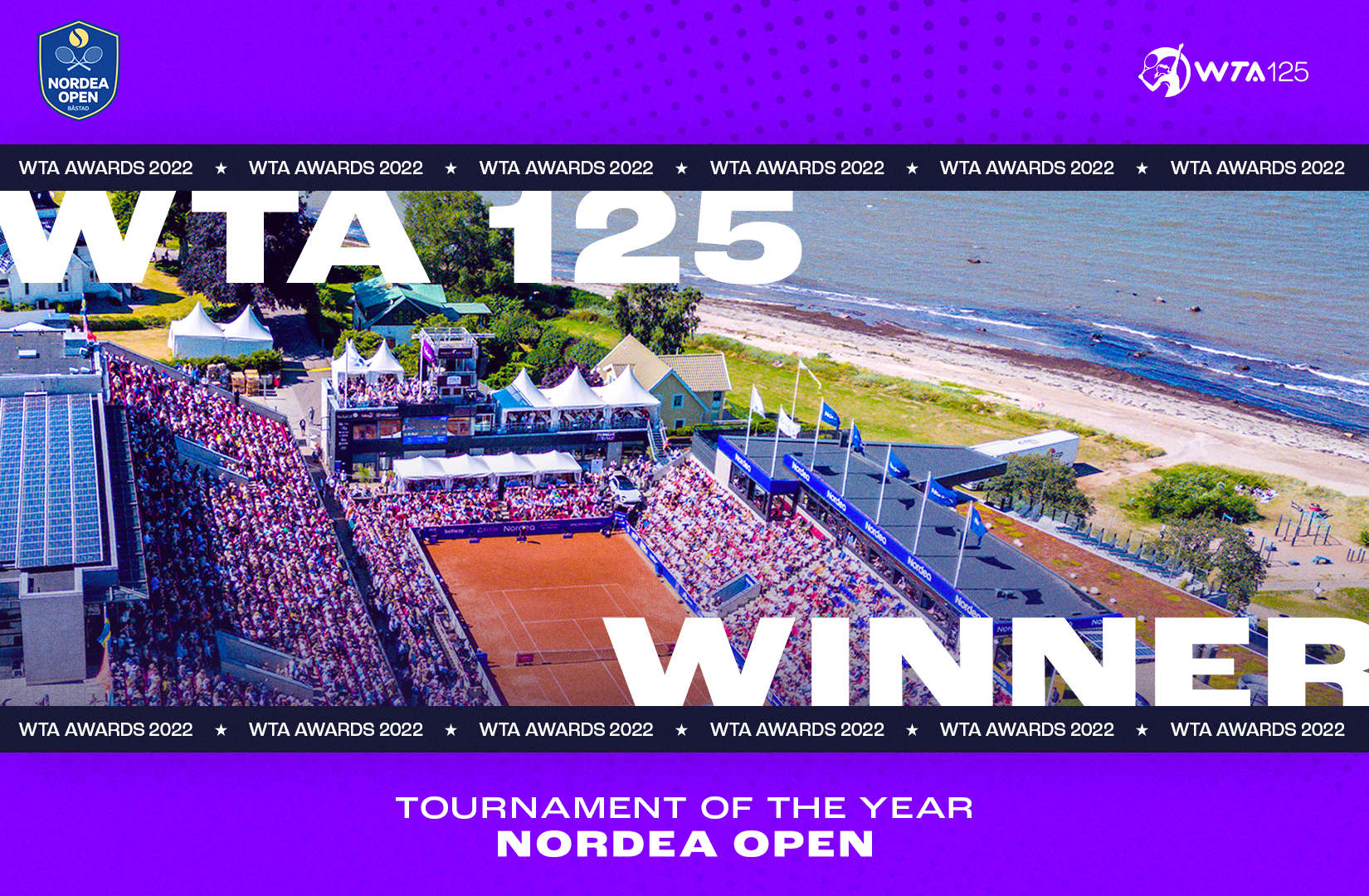 Nordea Open in Bastad named WTA 125 Tournament of the Year for 2022