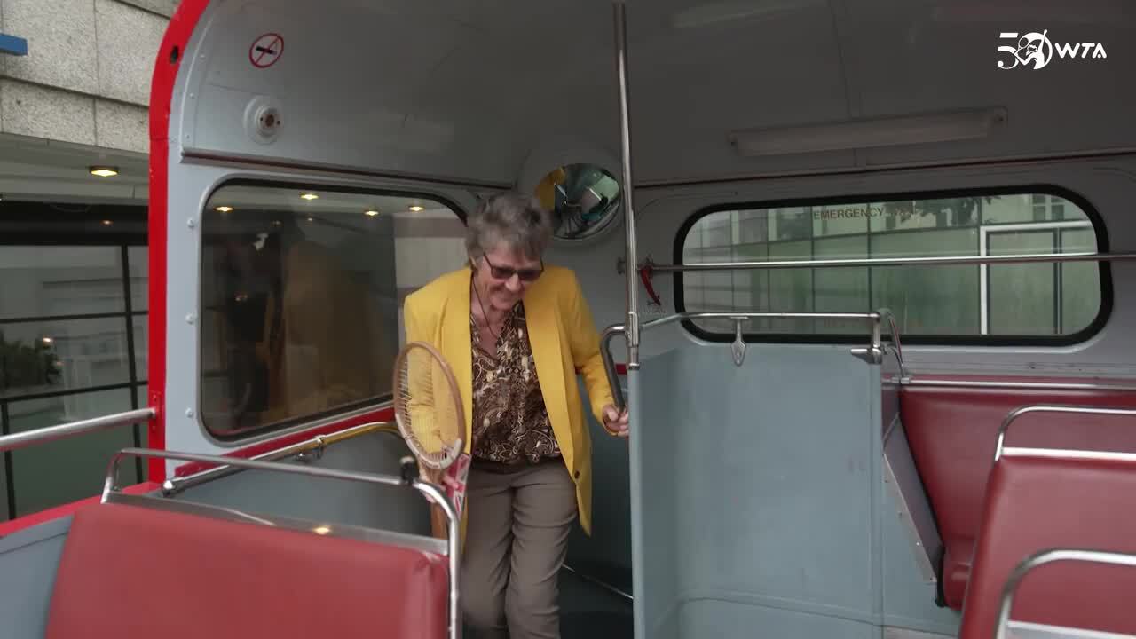 WTA's 50th anniversary celebrated on London bus tour