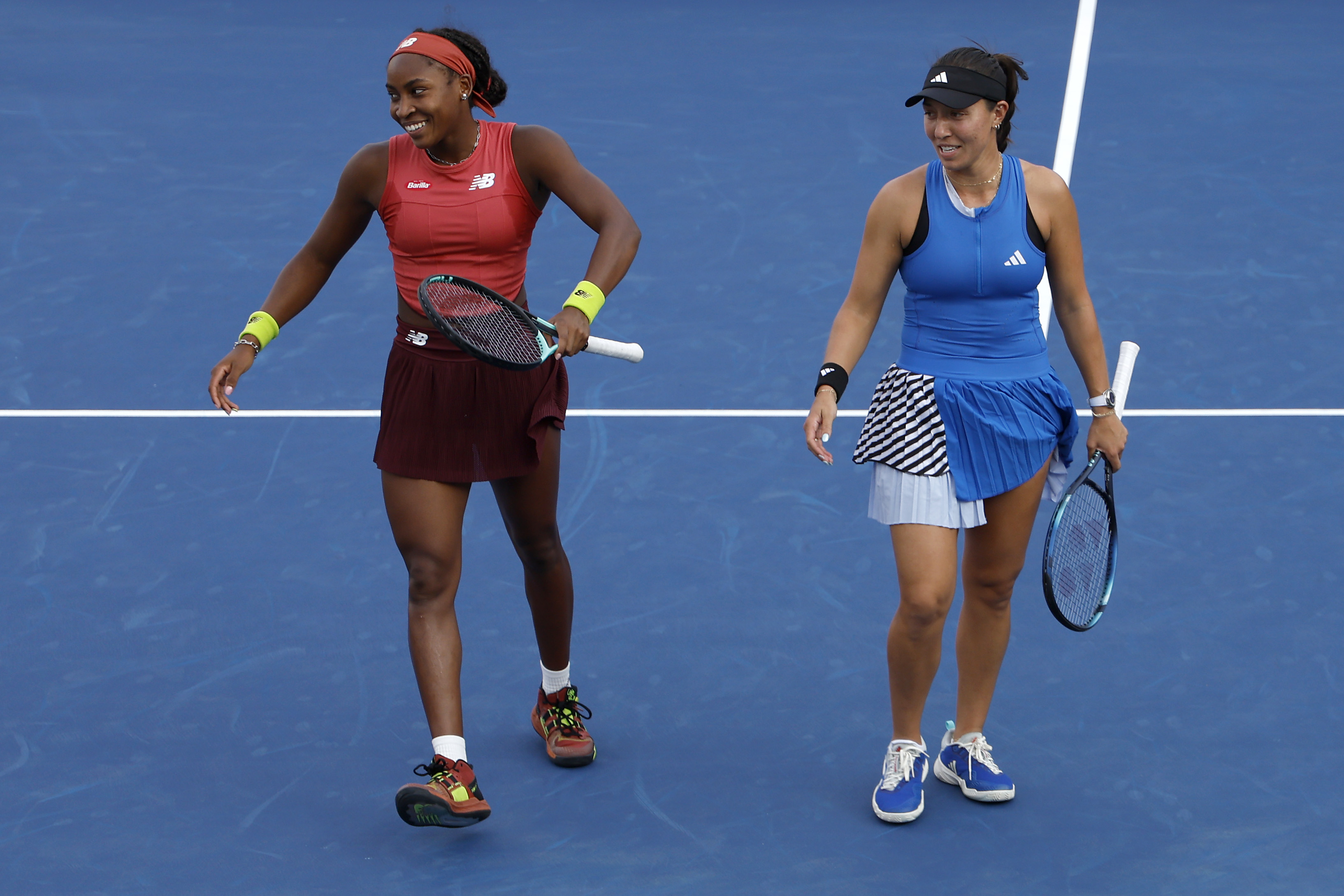 Oops! Coco Gauff celebrates too early in doubles win with Pegula