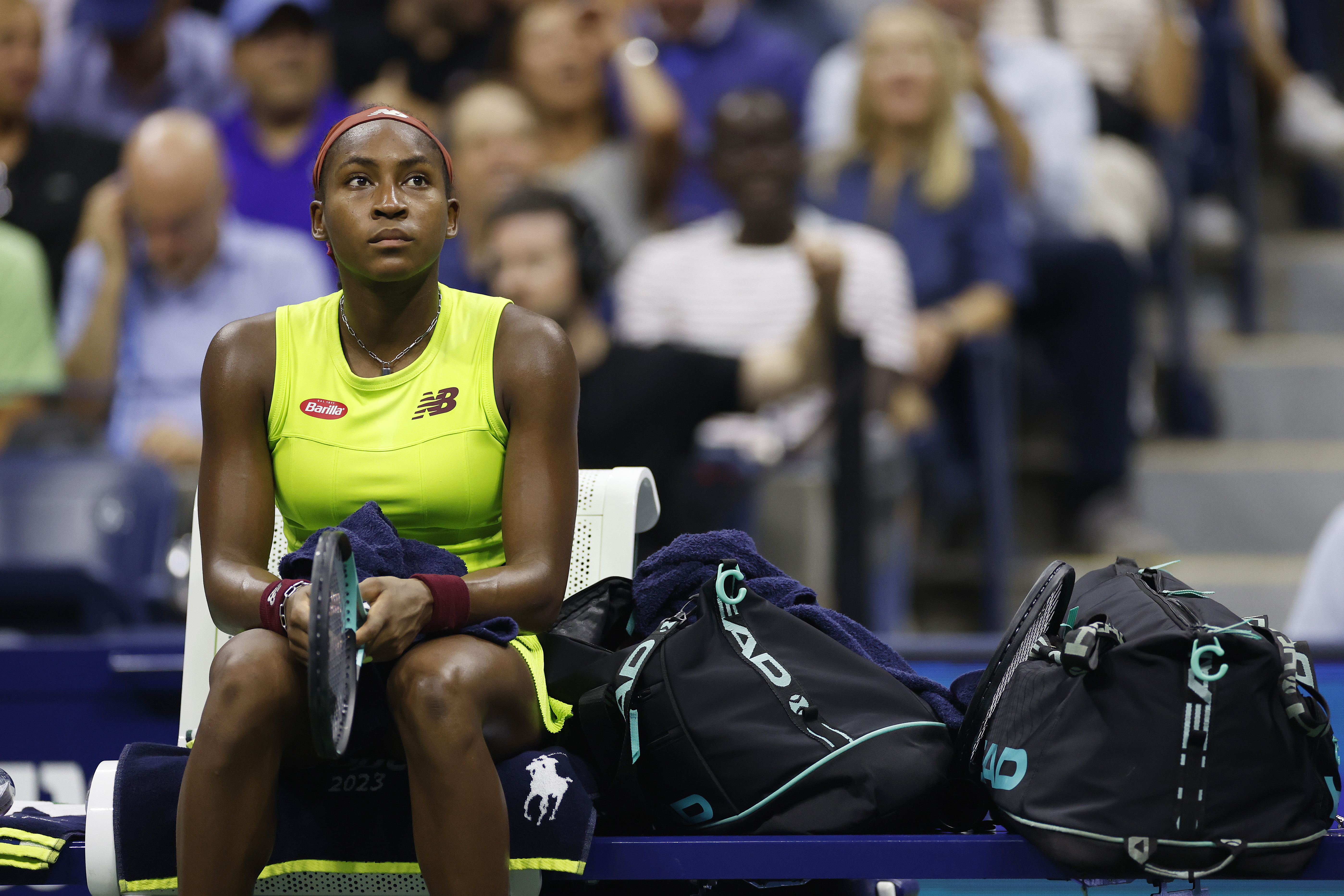 Gauff, Muchova react to protest interruption during US Open semifinal