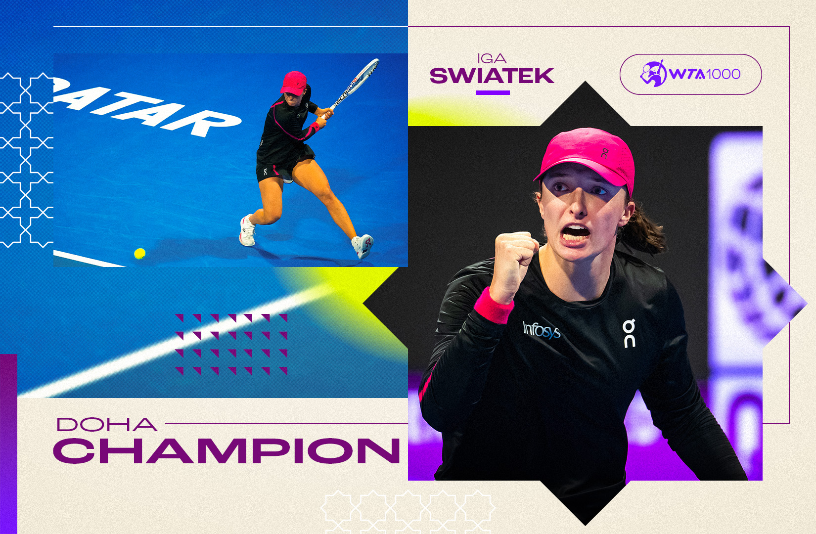 Swiatek vuelve a encontrar su chispa en tercer tirunfo consecutivo de Doha