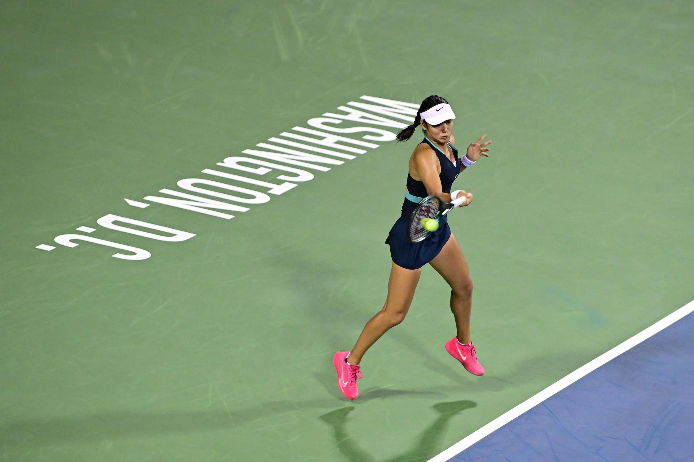 Raducanu fights off jet lag to beat Mertens in Washington thriller