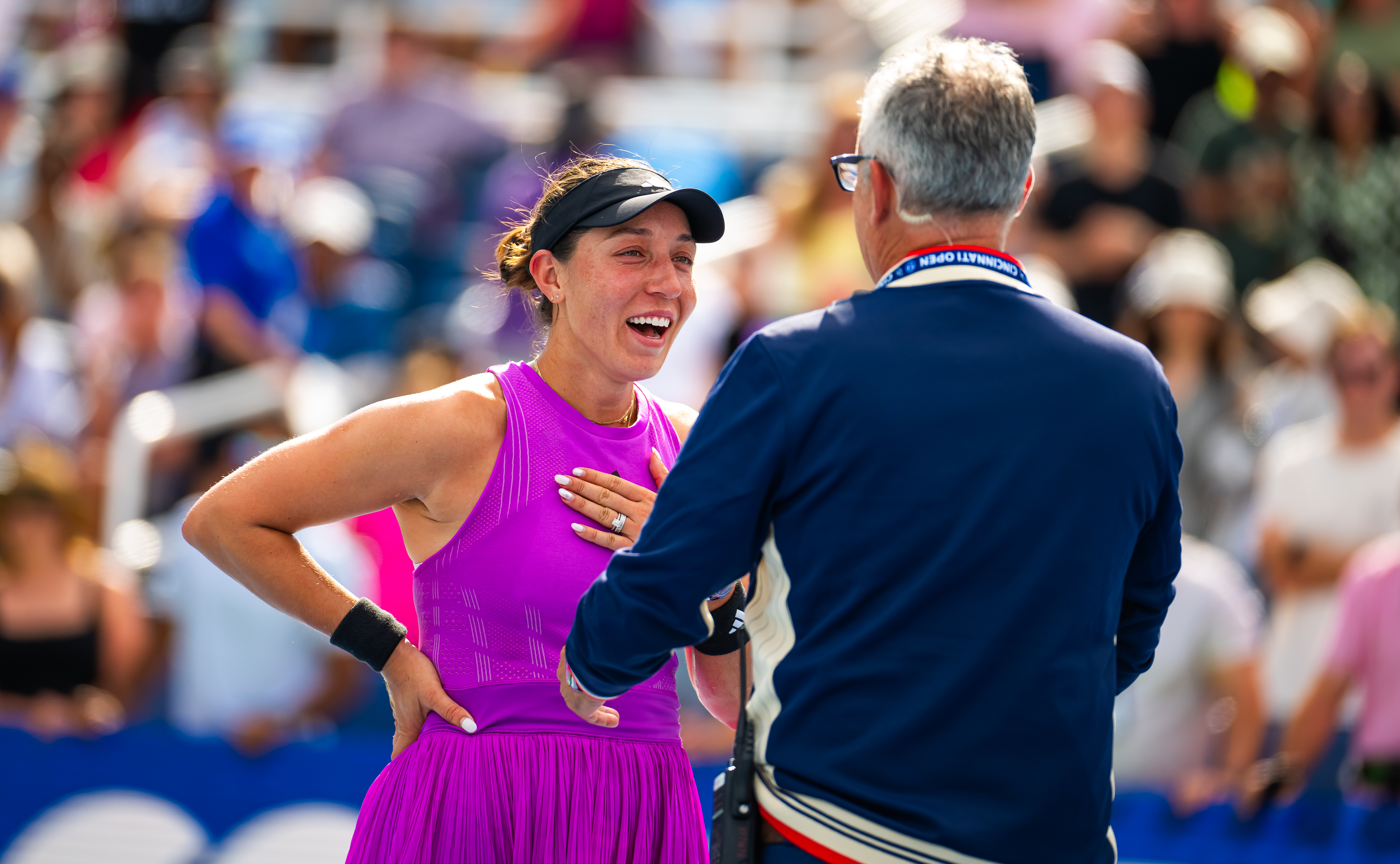 'I thought you said Serena!': Watch Pegula's hilarious post-match mix-up