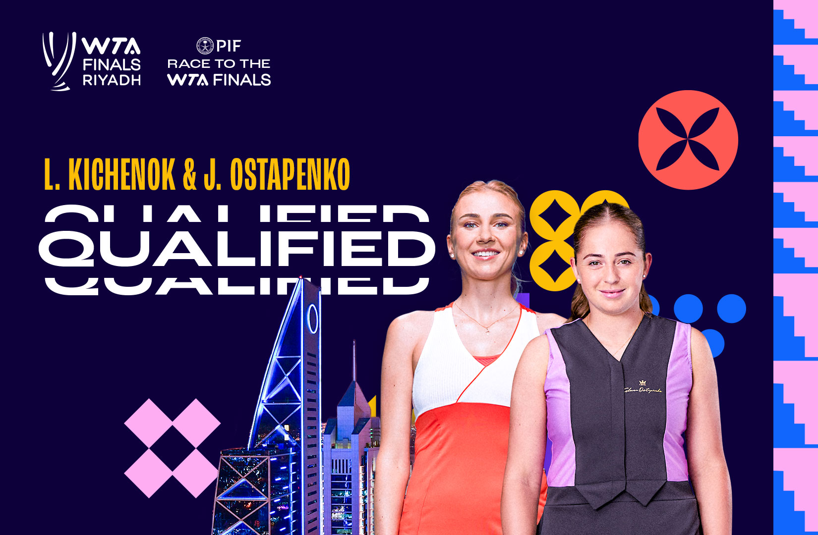 Kichenok & Ostapenko become first doubles team to qualify for WTA Finals