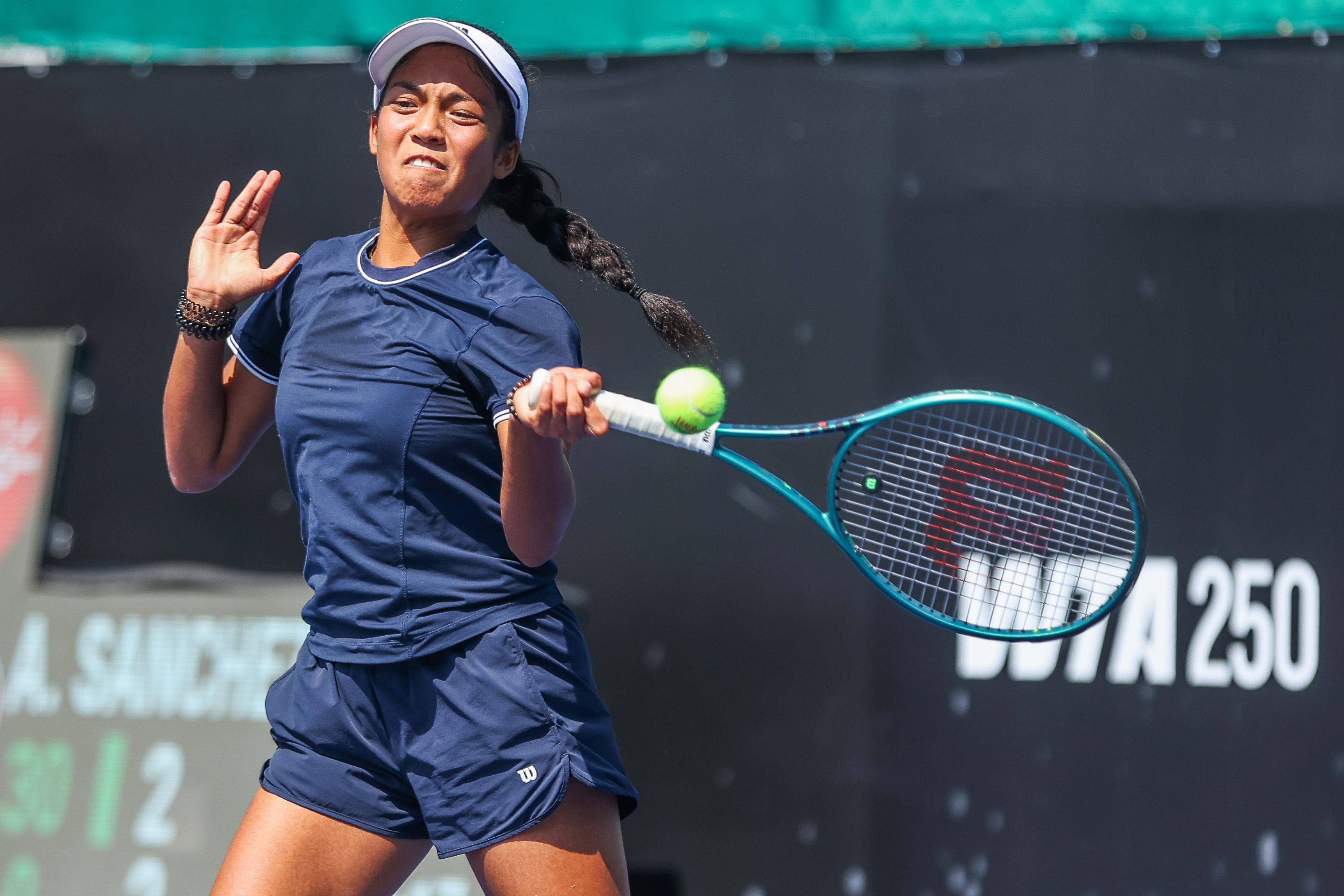 Hot shot: Tiantsoa Rakotomanga Rajaonah's audacious drop shot in Sao Paulo