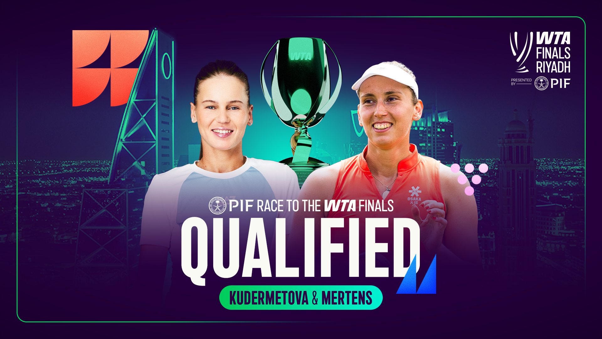 Kudermetova y Mertens aseguran la clasificación de dobles para las ...