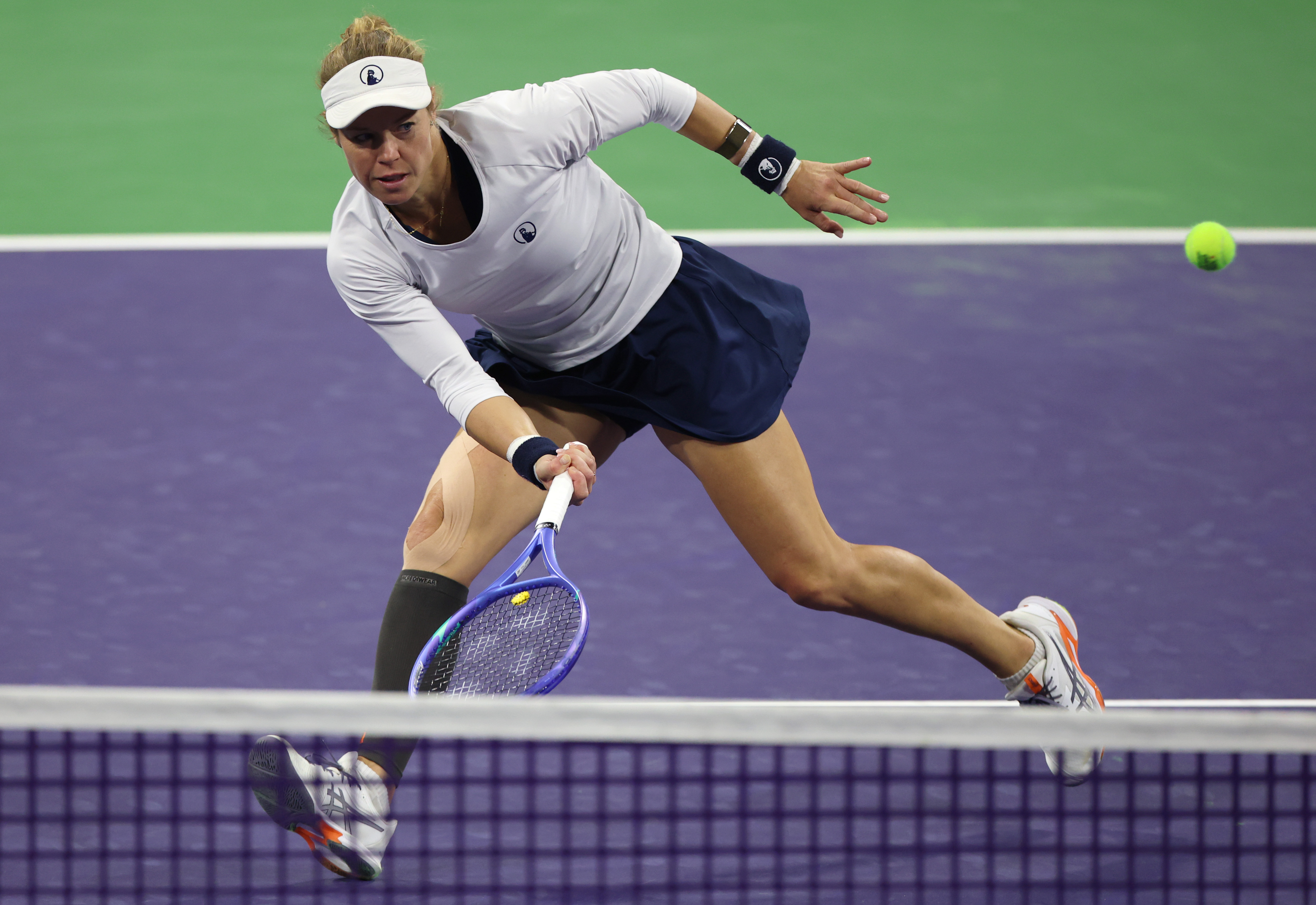 Hot shot: Laura Siegemund weaves her web in Indian Wells