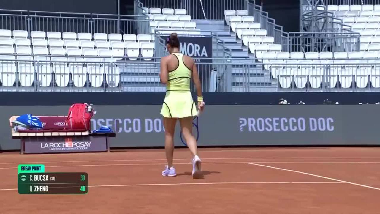 'Balletic tennis!' Zheng soars to winning backhand overhead in Rome